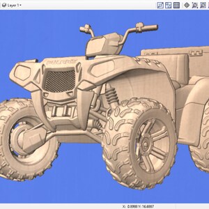 ATV 4 Wheeler | CNC 3D Relief File STL - Etsy