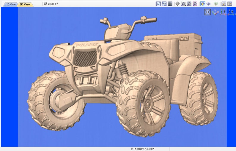 ATV 4 Wheeler | CNC 3D Relief File STL - Etsy