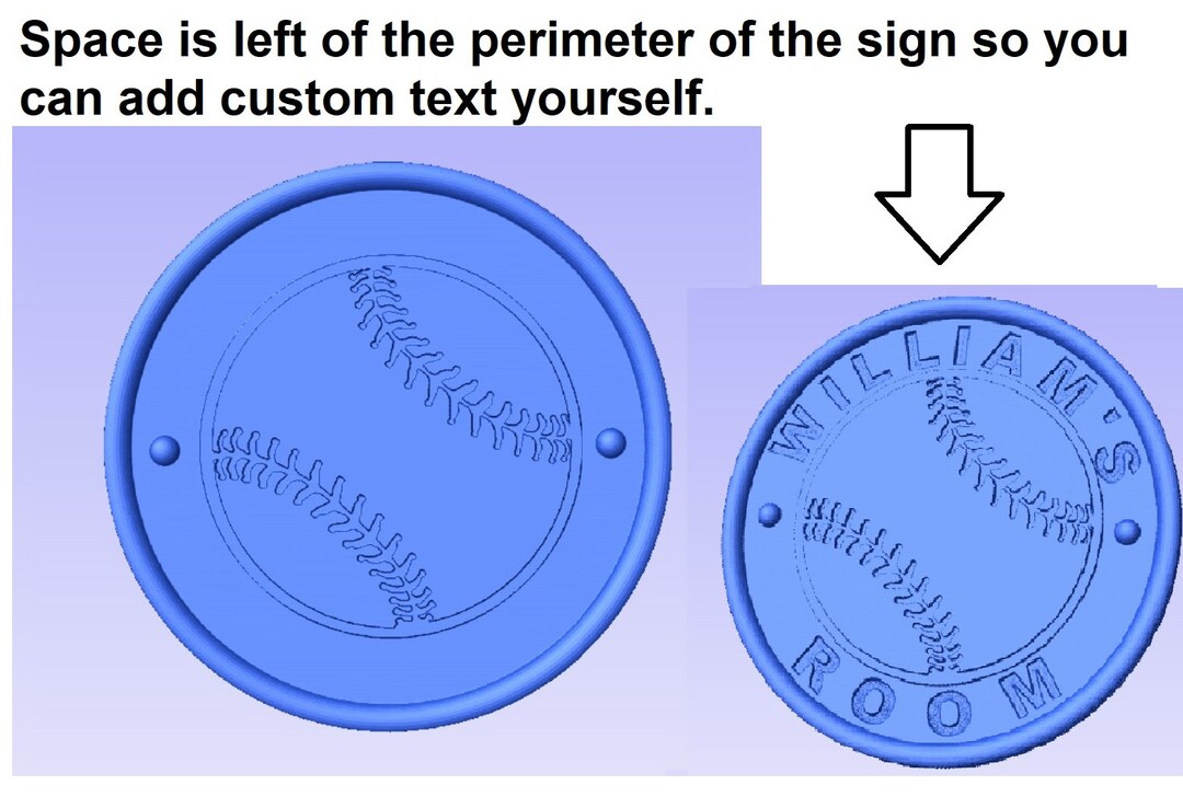 Baseball Sign | CNC 3D Relief File STL - Etsy