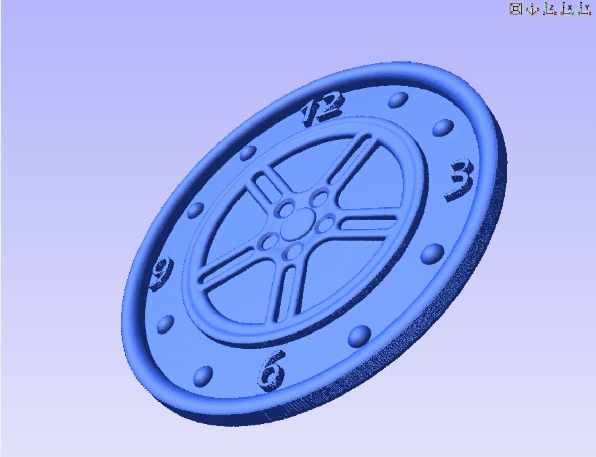 Car Rim Clock CNC 3D Relief File STL - Etsy