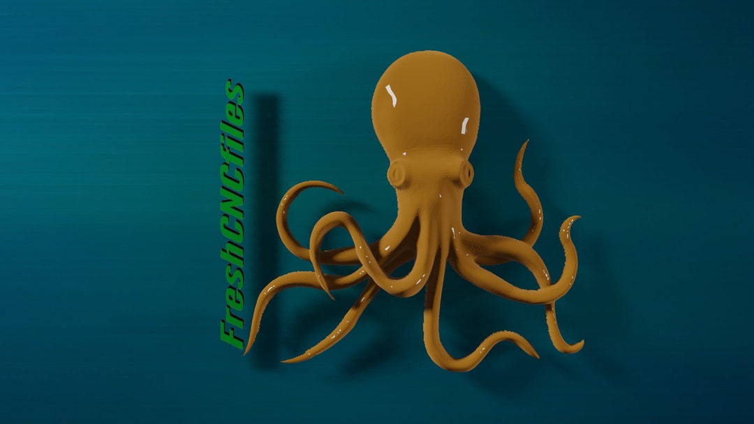 Octopus | CNC 3D Relief File STL - Etsy