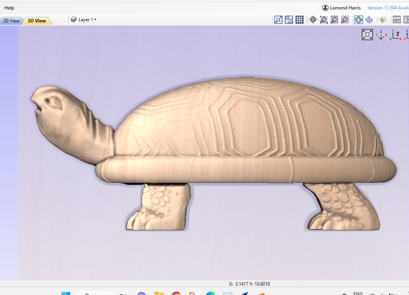 Turtle CNC 3D Relief File STL - Etsy