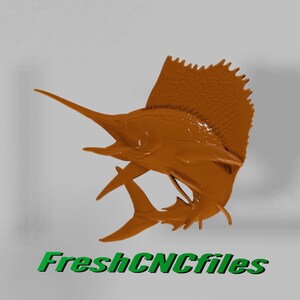 Swordfish | CNC 3D Relief File STL for Router Machine - Etsy