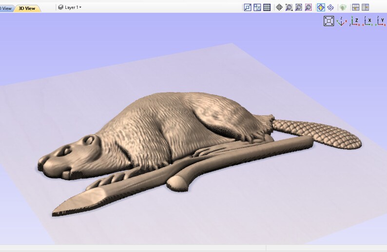 Beaver | CNC 3D Relief File STL - Etsy