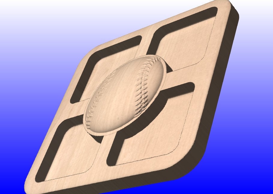 Appetizer Platter, Baseball | CNC 3D Relief File STL - Etsy