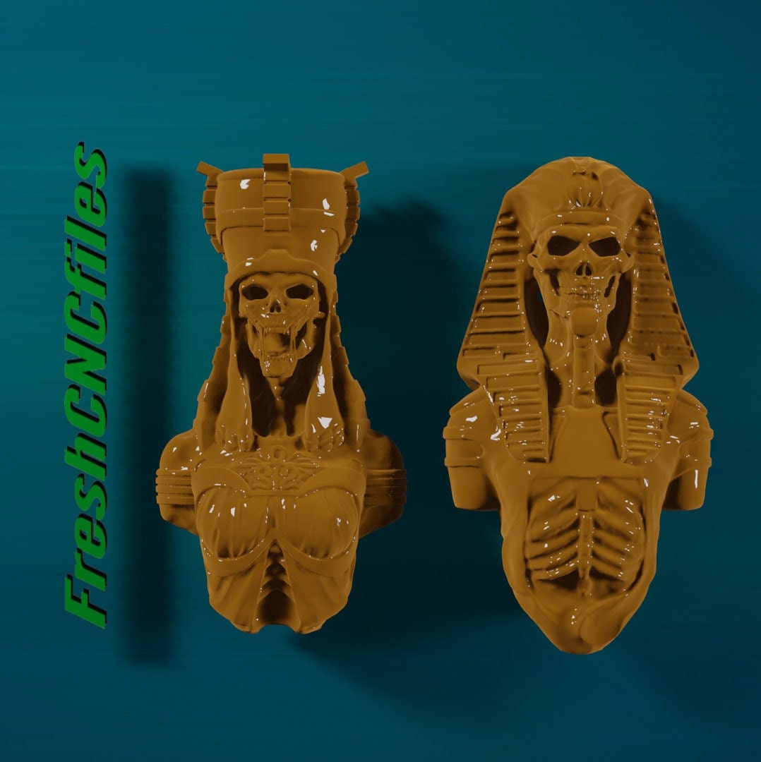 Egyptian Pharaohs Mummy | CNC 3D Relief File STL - King and Queen ...