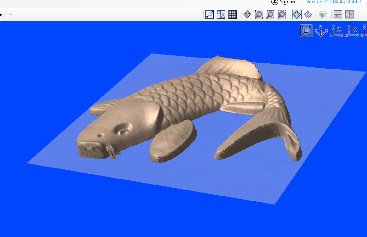Fish CNC 3D Relief File STL - Etsy