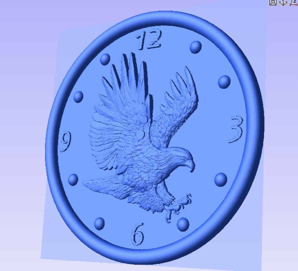 Eagle Clock | CNC 3D Relief File STL - Etsy Canada