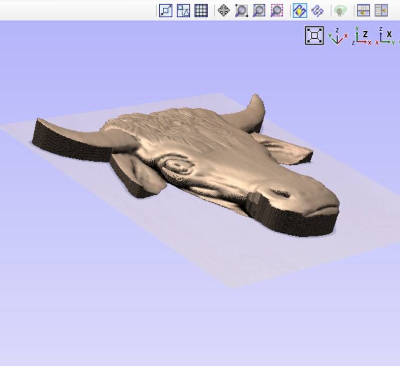 Bull Cow CNC 3D Relief File STL - Etsy