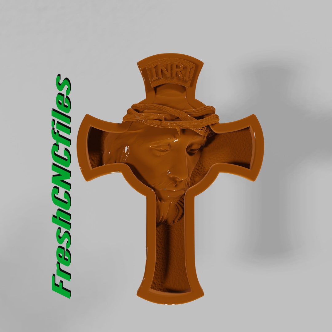 Cross INRI | CNC 3D Relief File STL - Etsy