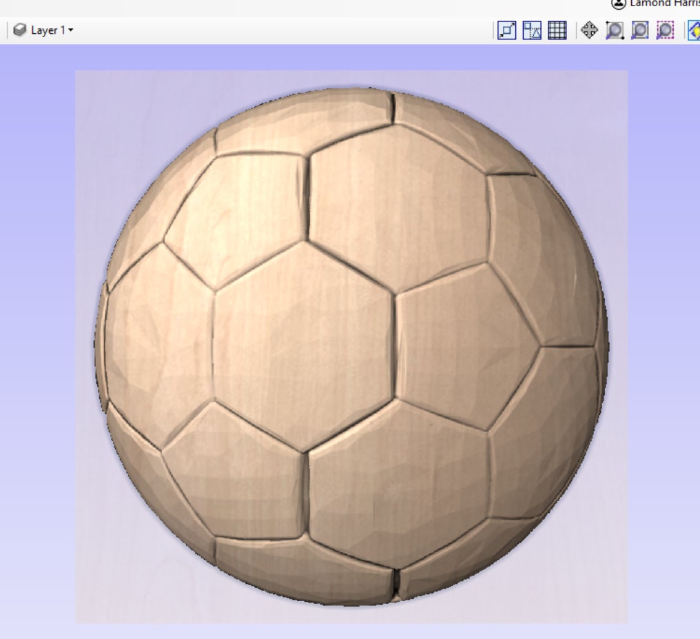 Soccar Ball | CNC 3D Relief File STL - Etsy