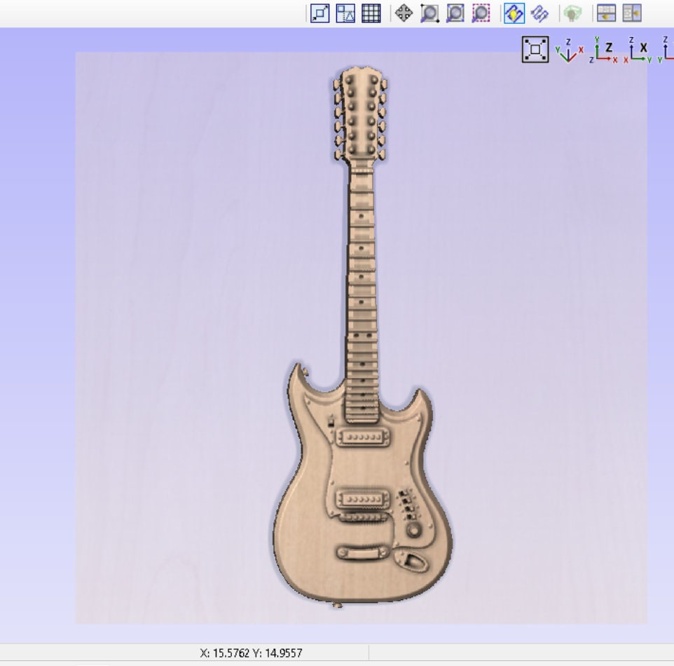Guitar Five Files CNC 3D Relief Files, STL - Etsy
