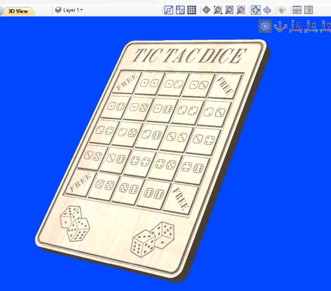 Tic Tac Toe Dice Game | CNC File - Etsy
