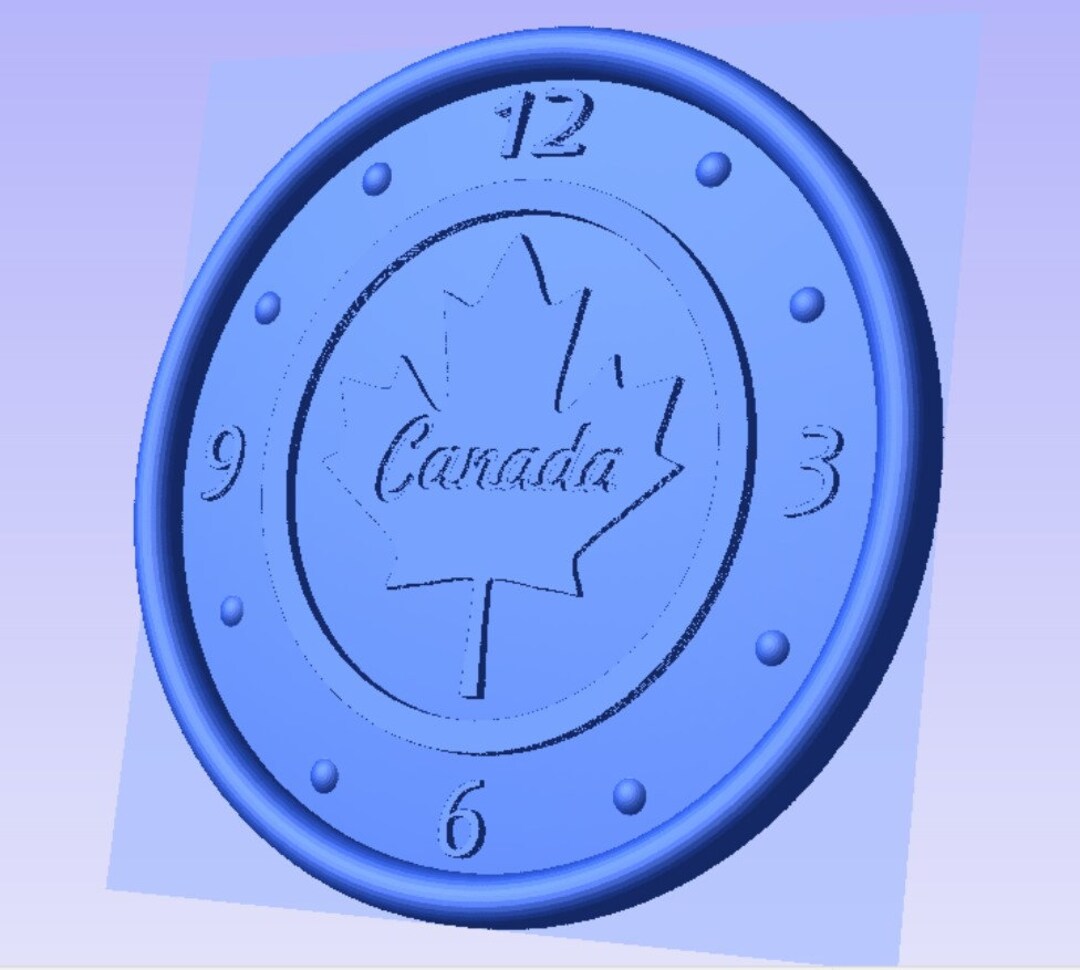 Canada Leaf Clock | CNC 3D Relief File STL - Etsy