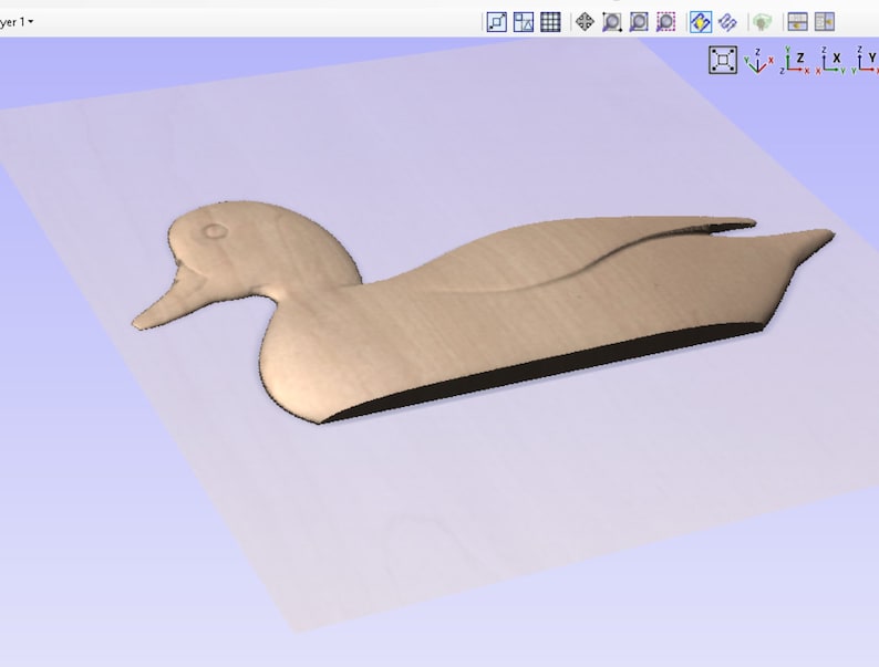 Duck CNC 3D Relief File STL - Etsy