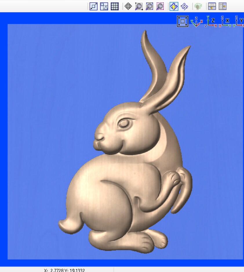 Rabbit CNC 3D Relief File STL for Router Machine - Etsy