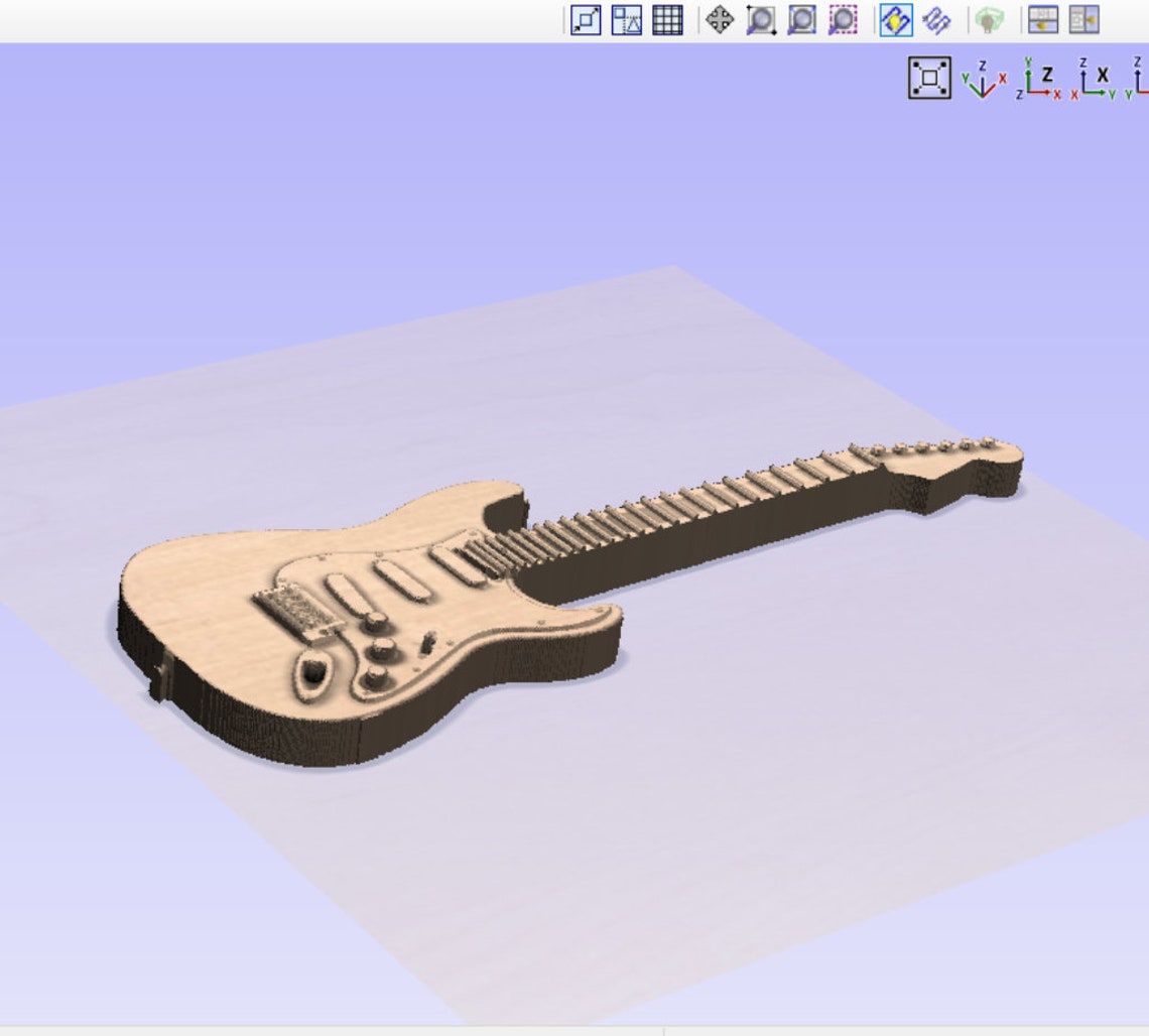 Guitar | Five Files - CNC 3D Relief Files, STL - Etsy