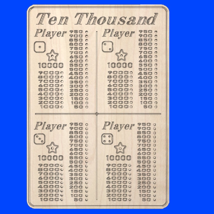 Ten Thousand Dice Game CNC File - Etsy