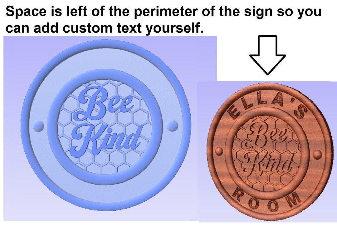 Honey Bee Sign | CNC 3D Relief File STL - Etsy