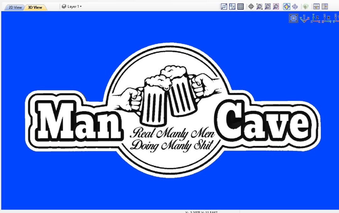 Man Cave Real Manly Men Doing Manly Sh*t | CNC SVG File - Etsy