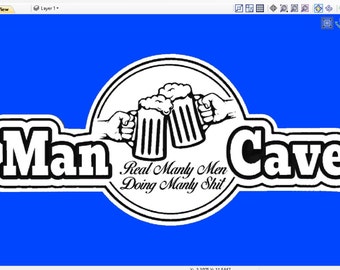 Man Cave Sign File real Manly Men Doing Manly Sht SVG, Laser Cut Files ...