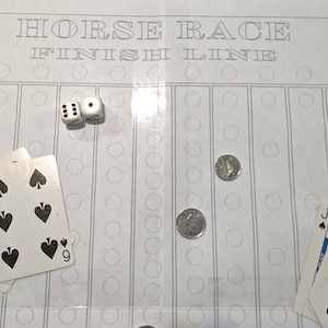 Horse Race Dice Game - Printable - Play Now - Etsy