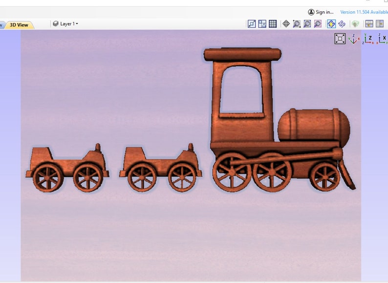 Toy Train CNC 3D Relief File STL - Etsy