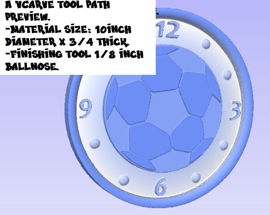 Soccer Clock | CNC 3D Relief File STL - Etsy