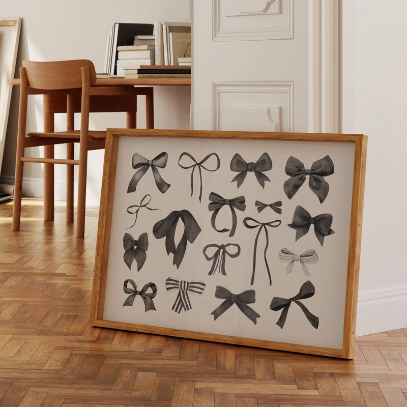 Blue Preppy Bows Wallpaper - Etsy