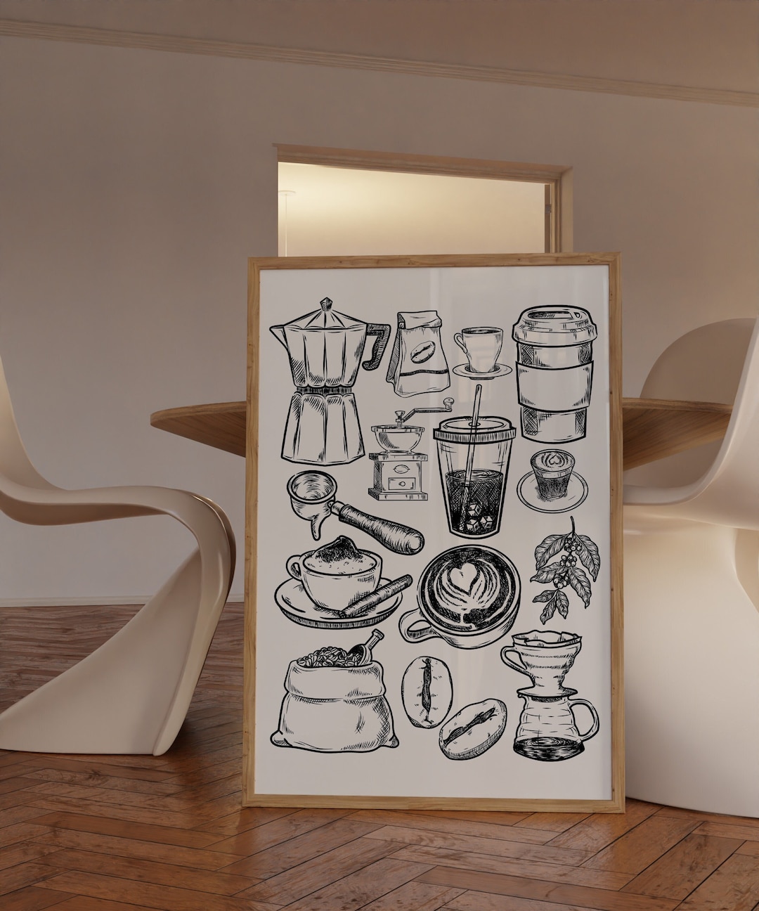 Printable Kitchen Wall Art Coffee Bar Art Prints Kitchen Digital Prints ...