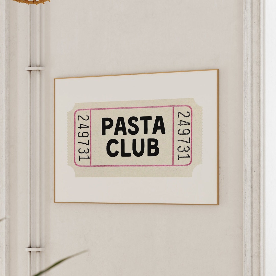 Pasta Wall Art Kitchen Wall Art Retro Prints Print Digital Download ...
