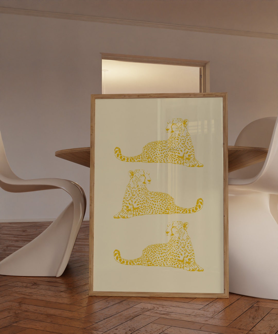 Yellow Wall Art Cheetah Art Prints Yellow Art Prints Trendy Wall Art ...