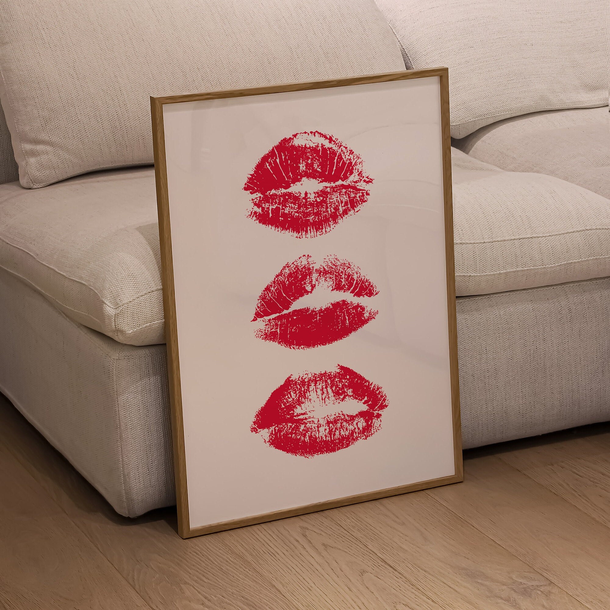 Kiss Lips Wall Art Trendy Wall Art Lips Print Preppy Dorm - Etsy
