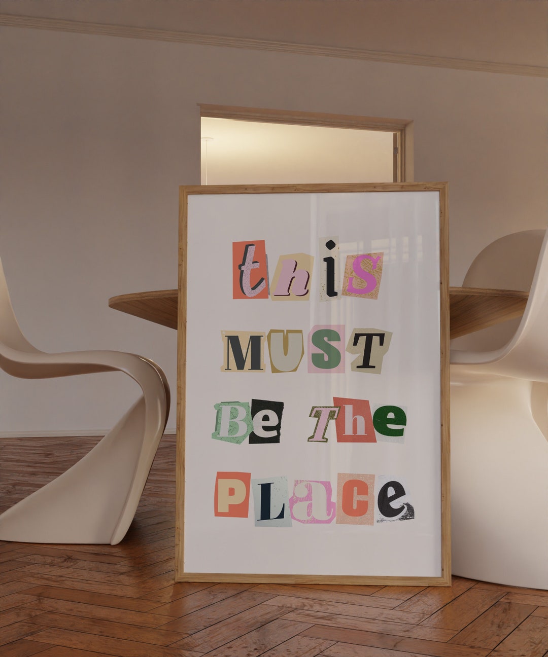 This Must Be the Place Retro Typography Art Print (digital Download) - Etsy