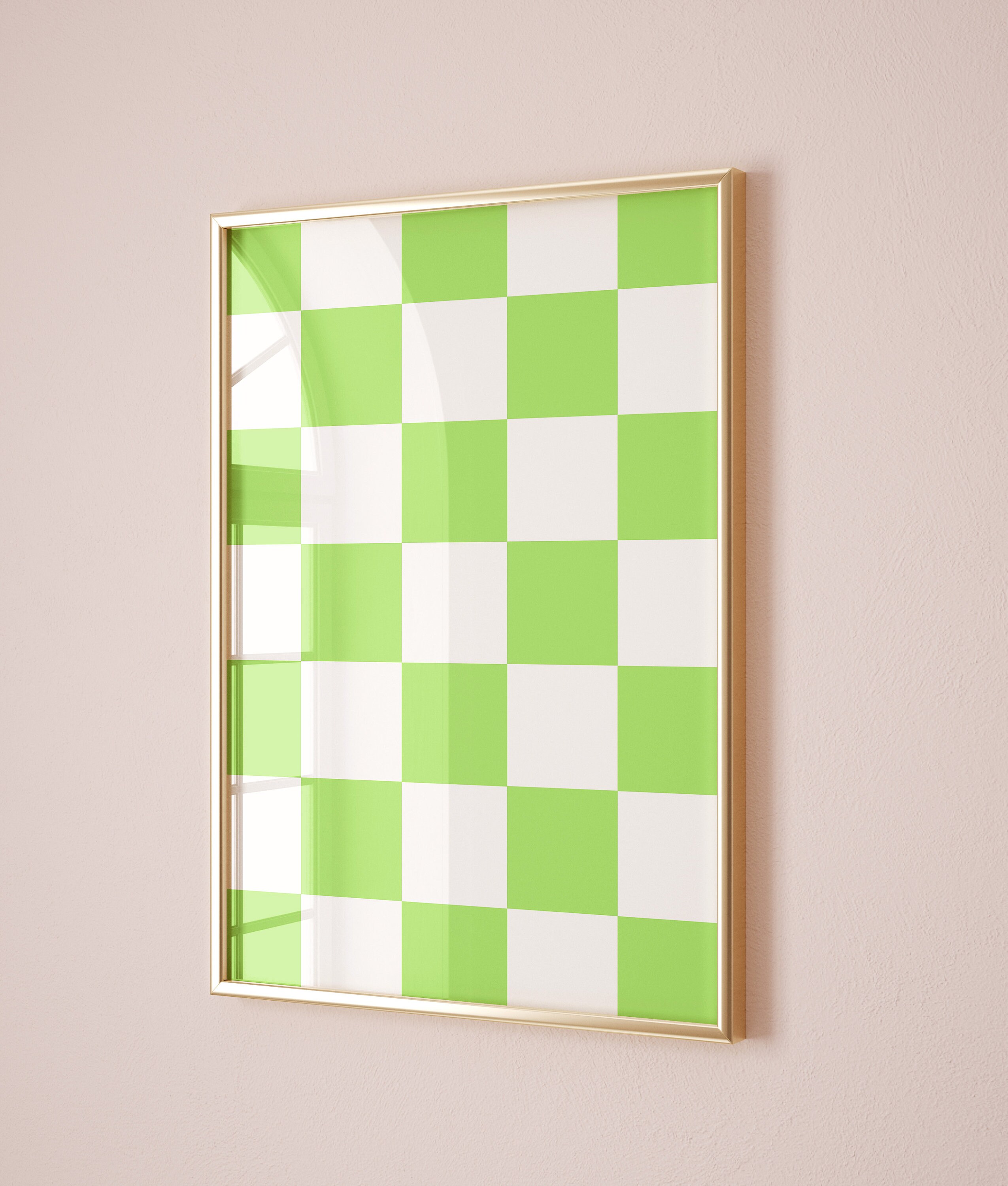 Checkered Poster Checkered Wall Art Funky Poster Checker Room - Etsy