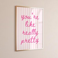 Coquette Inspirational Quote Poster, Cute Bow Inspirational Art, Trendy ...