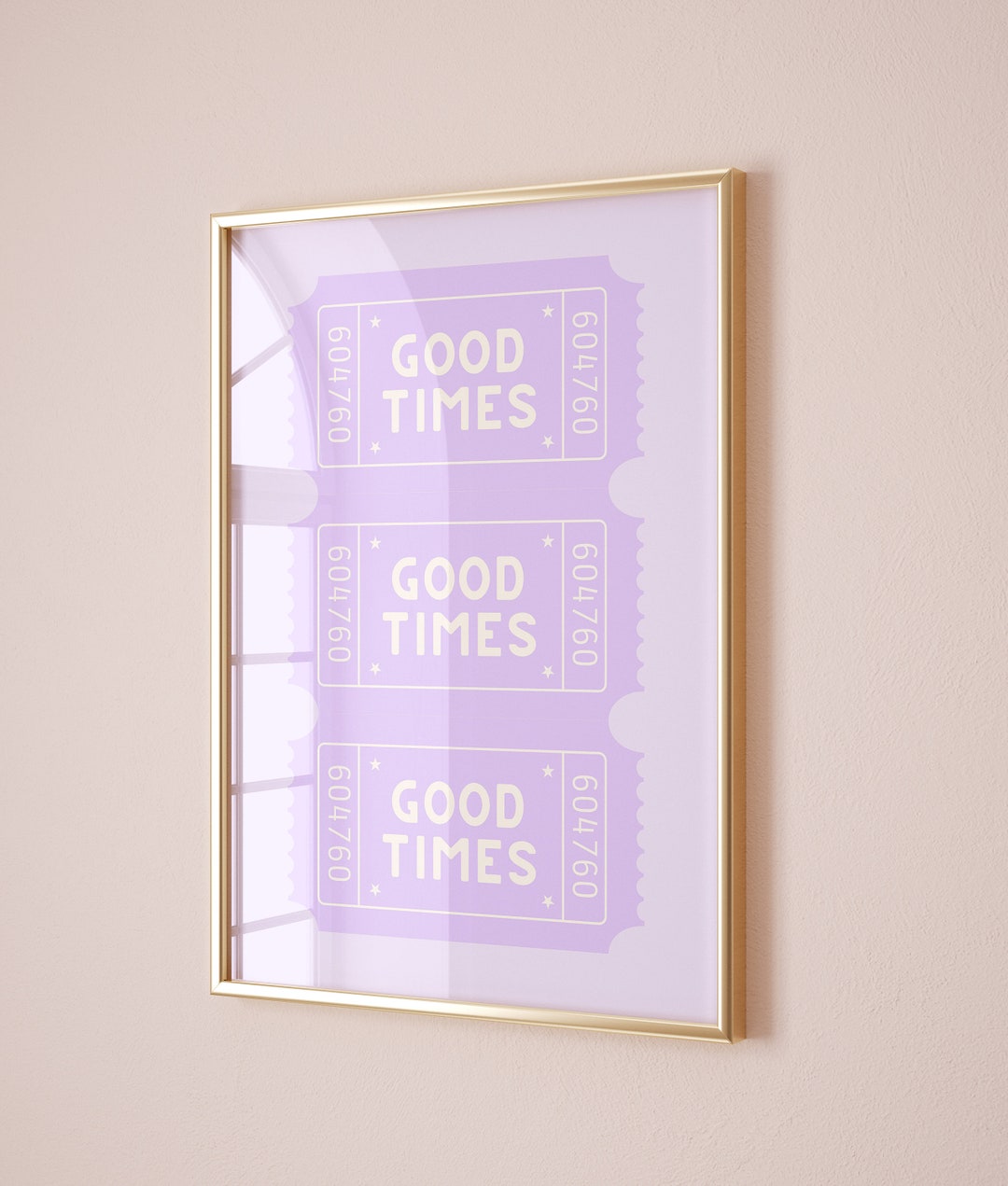 Good Times Ticket Print, Lilac Purple Wall Art (digital Download) - Etsy