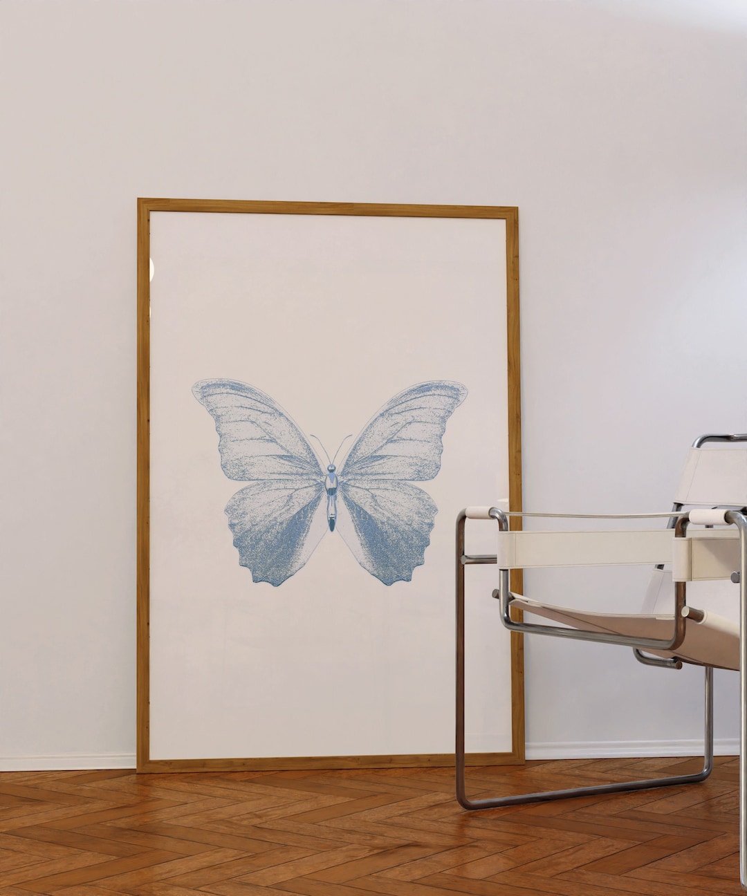 Blue Butterfly Print, Trendy Preppy Wall Art (digital Download) - Etsy