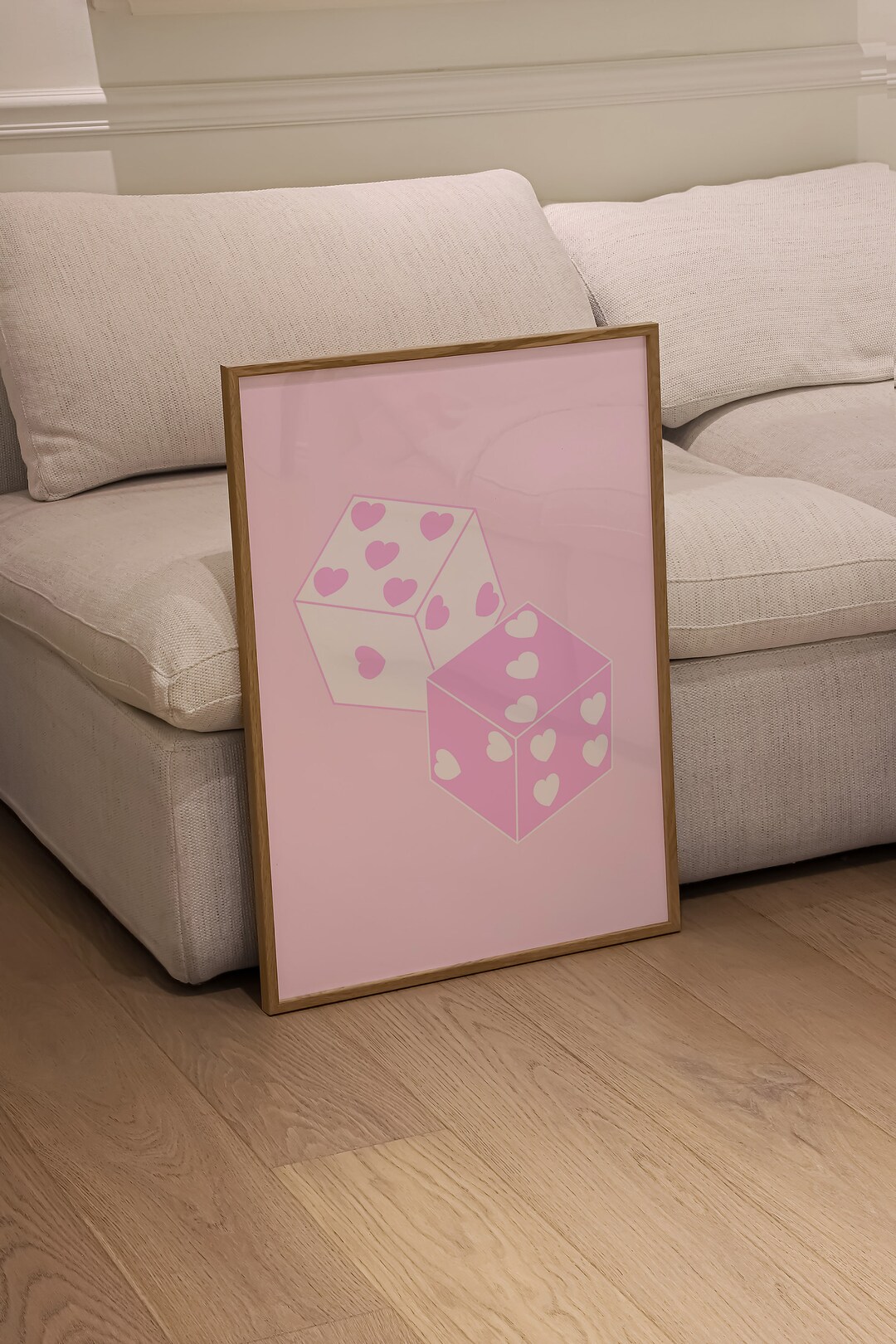 Pink Wall Art Dice Wall Art Trendy Art Prints Aesthetic Poster Pink ...