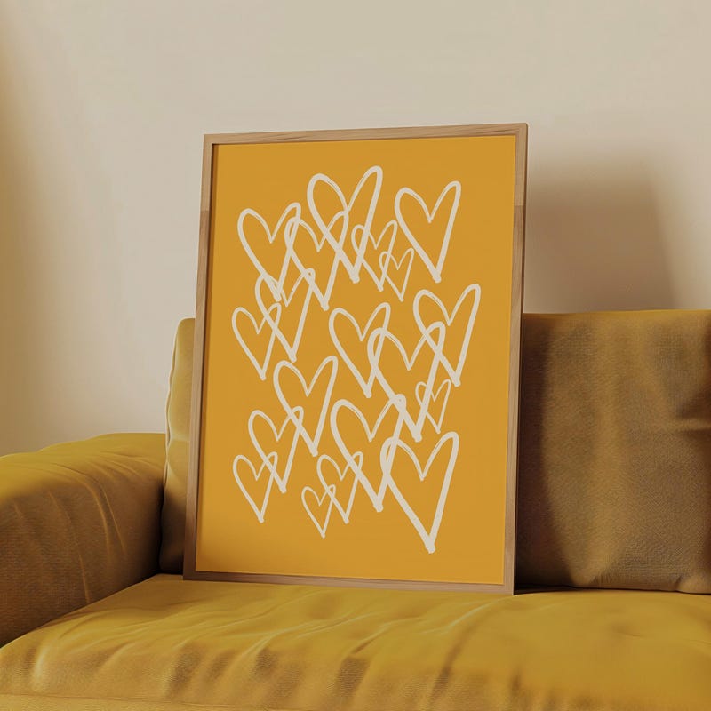 Mustard Yellow Print - Etsy