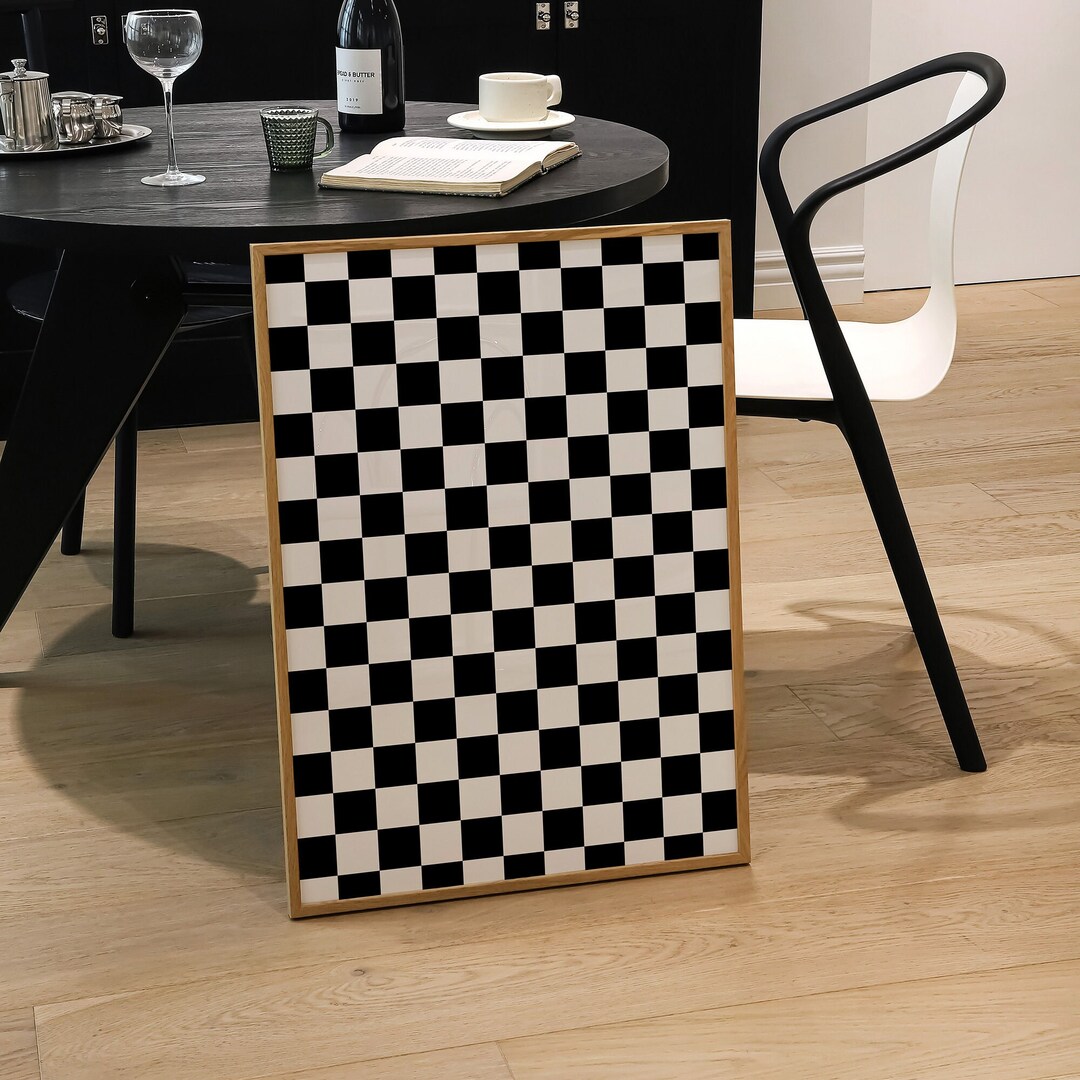 Checker Poster Trendy Digital Prints Checkered Wall Art Funky Poster ...