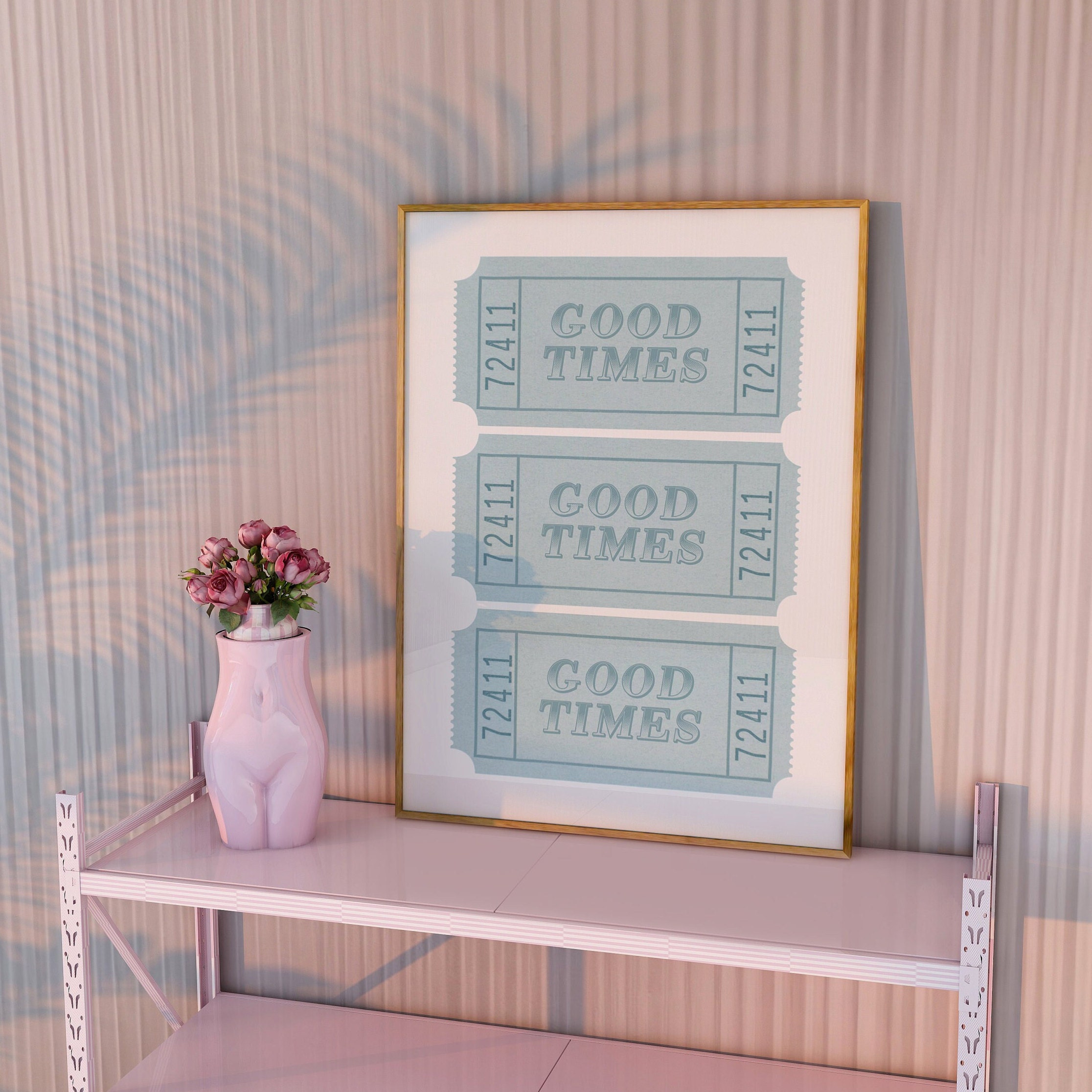 Blue Wall Art Good Times Poster Trendy Wall Art Blue Poster - Etsy