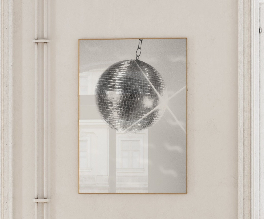 Disco Poster Discokugel Wand Kunst Yk2 Print Spiegelkugel Kunst Groovy ...