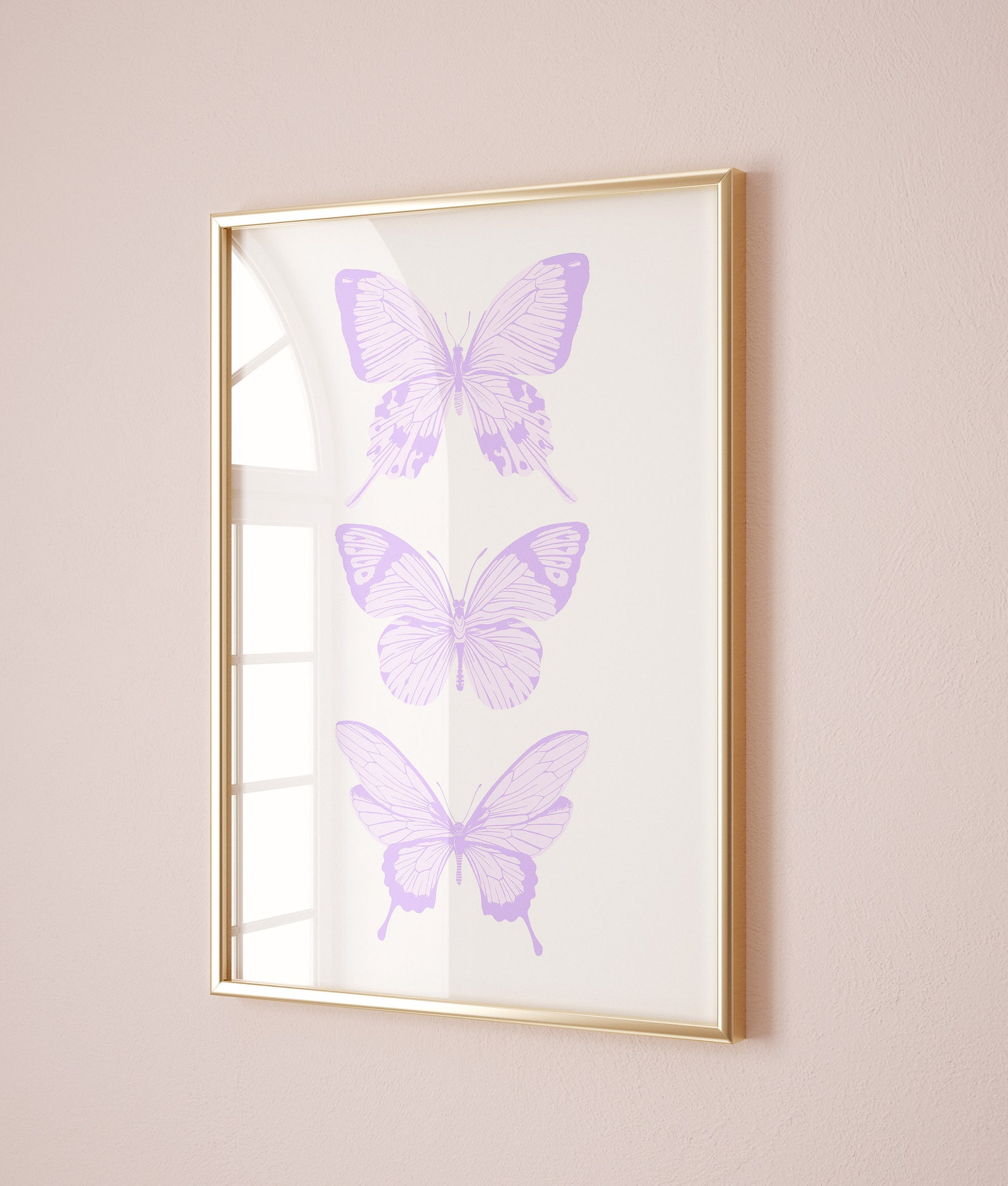 Trendy Gallery Wall Set of 6 Lilac Wall Art Trendy Poster Preppy Wall ...