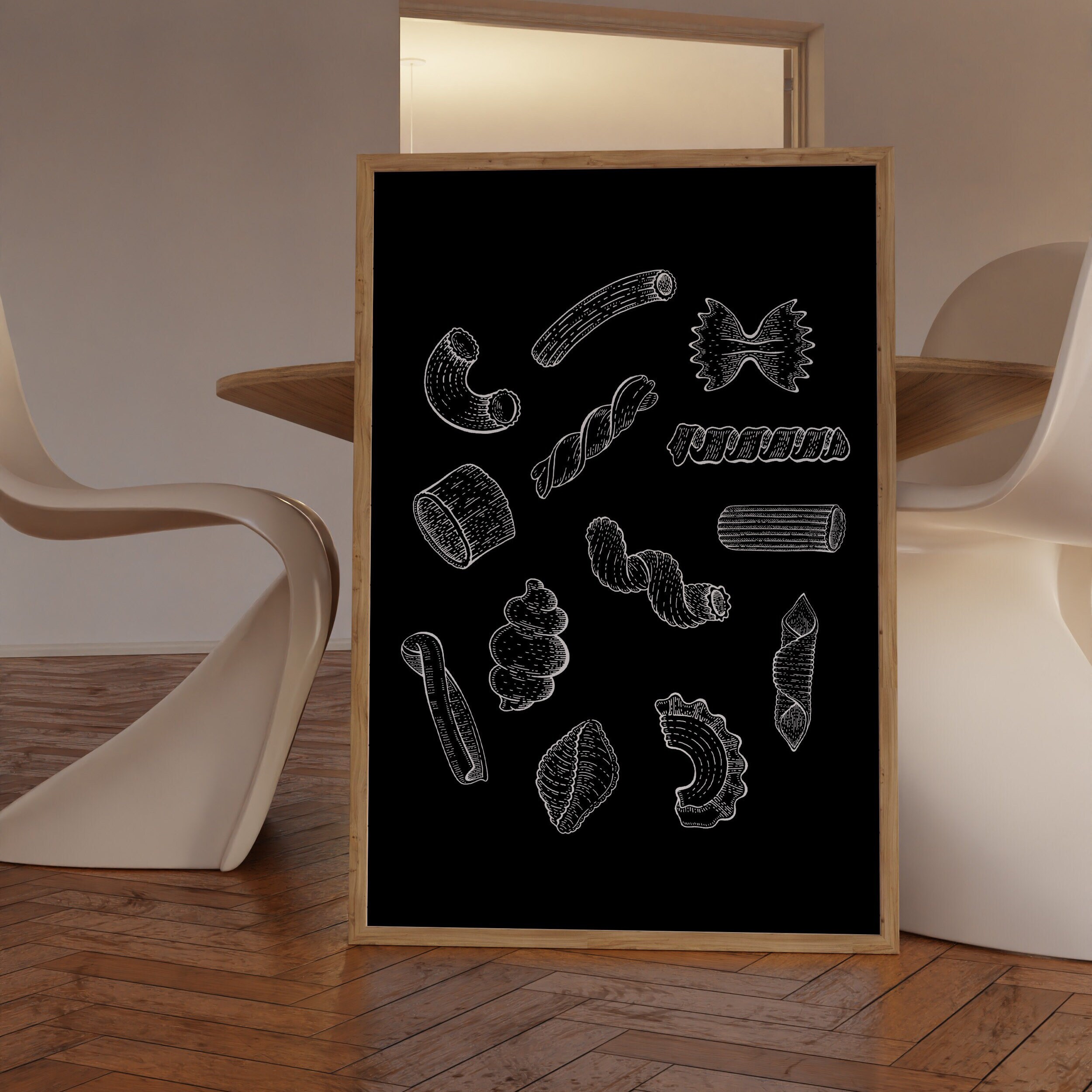 Pasta Wall Art Kitchen Wall Art Print Digital Download Food Art Print ...