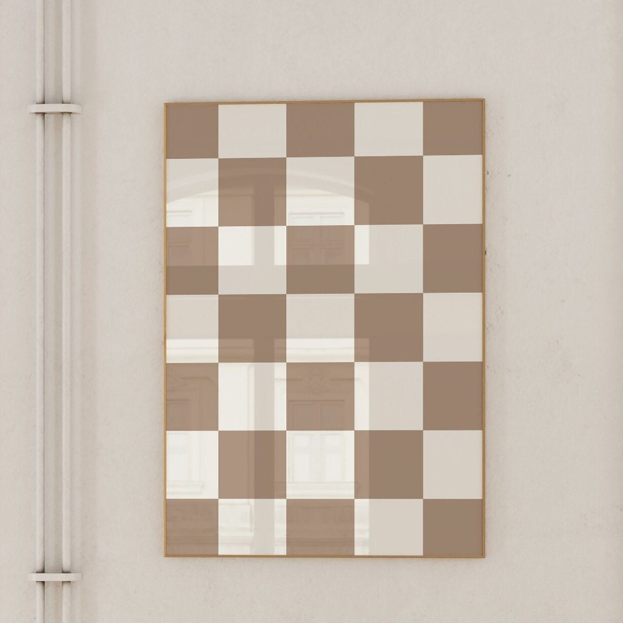 Checkered Wall Art Checkers Poster Funky Wall Decor Trendy - Etsy
