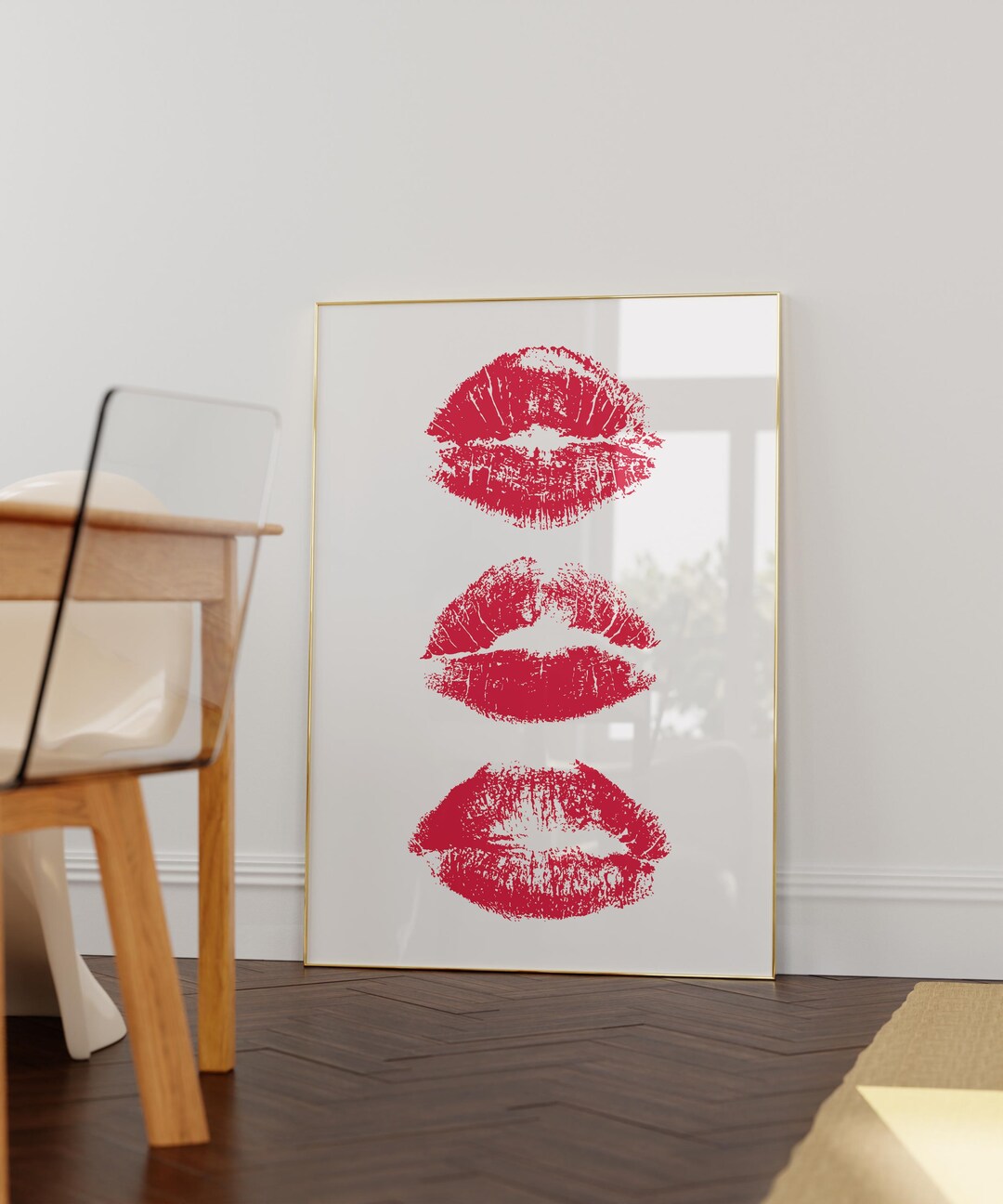 Kiss Lips Wall Art Trendy Wall Art Lips Print Preppy Dorm Trendy Art ...