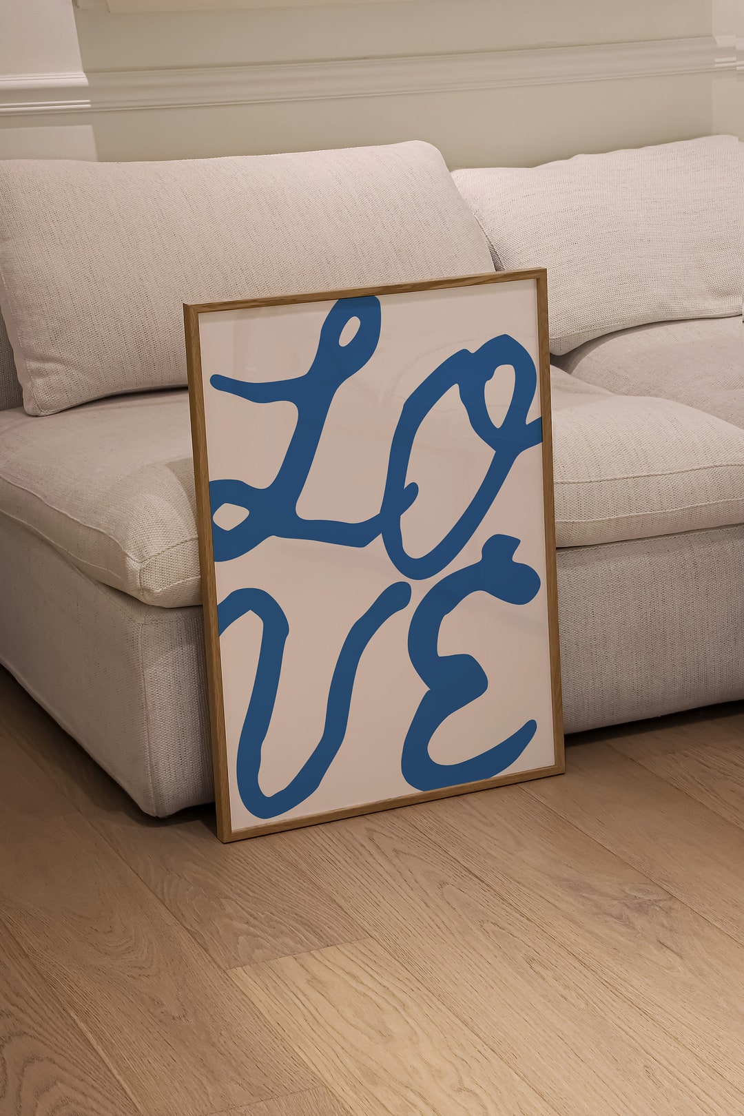 Navy Blue Wall Art Maximalist Poster Love Wall Art Trendy Art Print ...