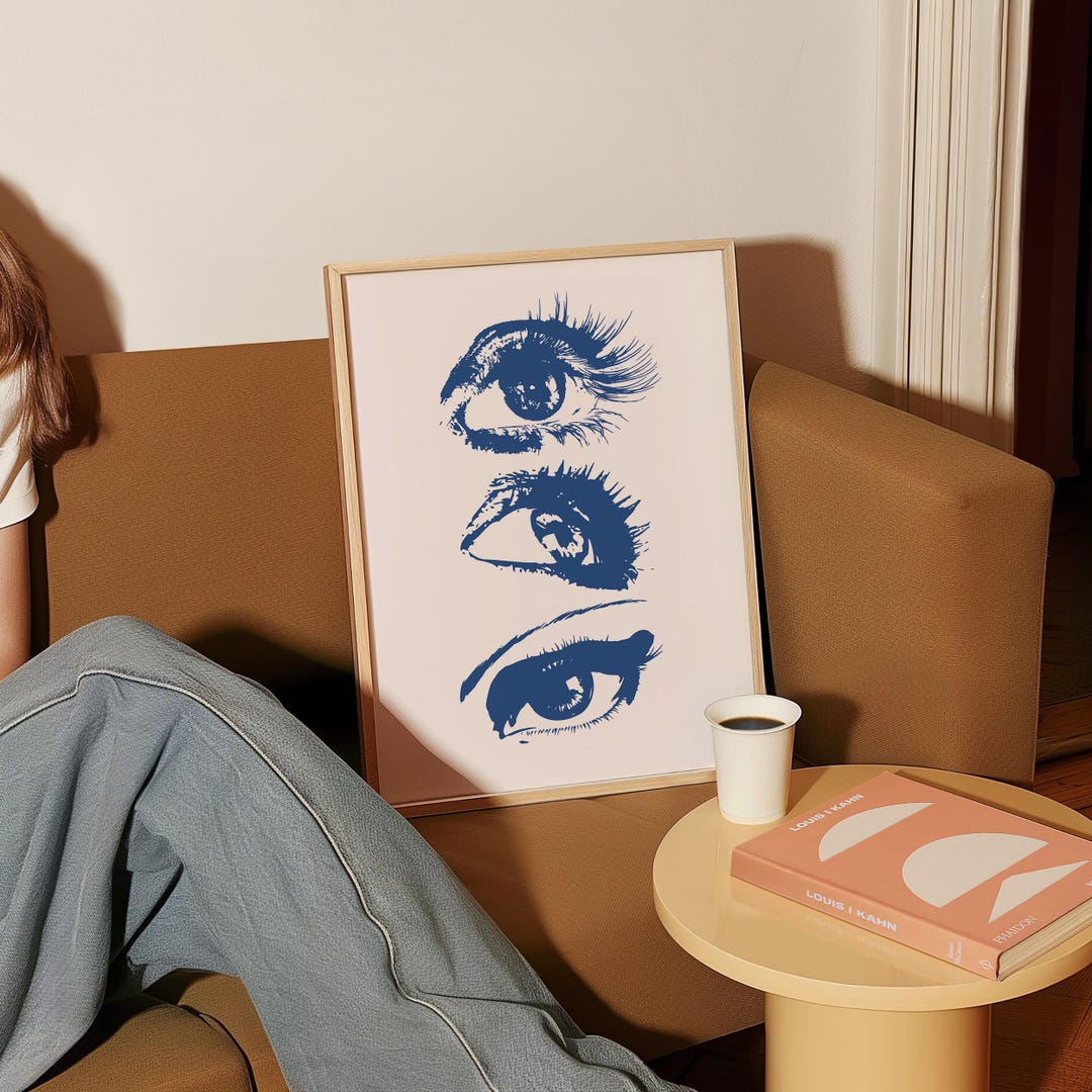 Navy Blue Wall Art Aesthetic Wall Art Trendy Wall Art Blue Art Print ...