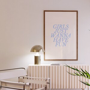 Blue Poster Typography Wall Art Blue Art Prints Trendy Digital Prints ...